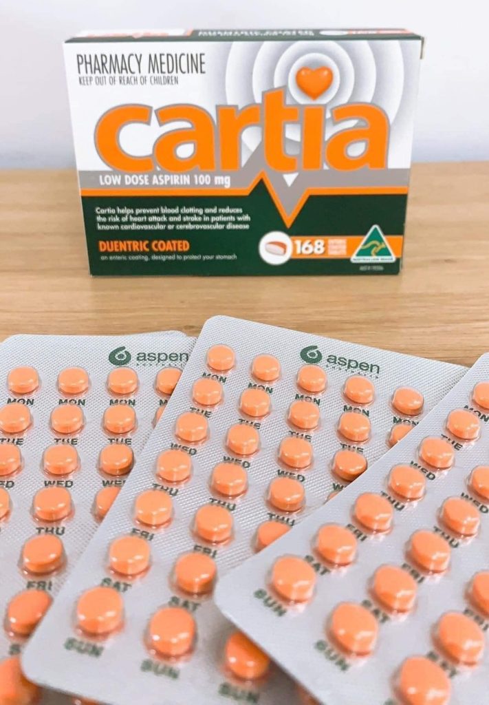 Cartia 100mg – Thuốc phòng chống đột quỵ Úc (168 viên) - HUDO AUSTRALIA